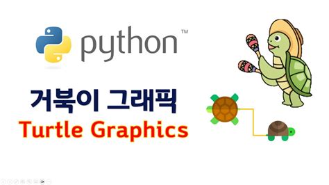 파이썬 거북이 그래픽 모듈 turtle graphic module 파이썬 python youtube
