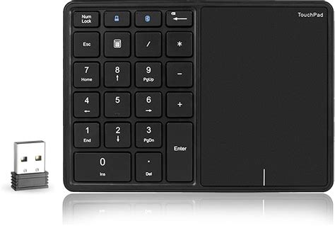 Licaevey Cordless Numeric Keypad 22 Keys Bt Number Pad With Touchpad Usb C Rechargeable