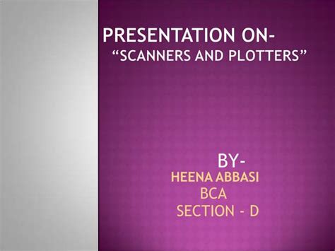 scanners and plotters pptx desktop publishing computer software