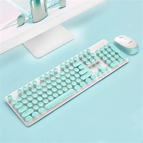 Pink Wireless Keyboard And Mouse Set Cute Keyboard And Mouse Combo N520 Robotic Keyboard Mouse