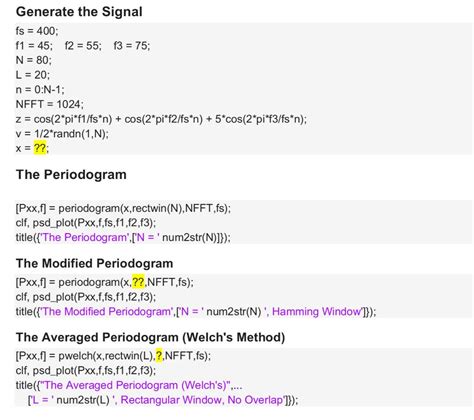 Solved Task 3 Nonparametric Spectral Estimation Consider A