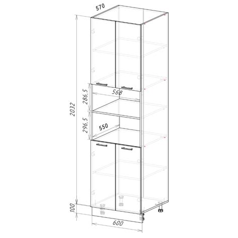Купить Шкаф пенал ПД600 22 Кёлн в Ростове на Дону отличные цены на пеналы кухонные Интернет
