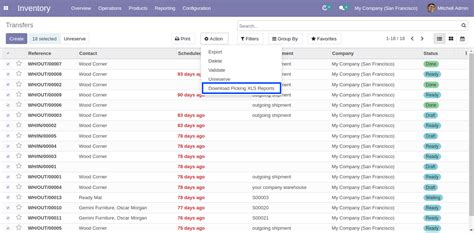 Odoo Stock Picking And Delivery Xls Reports Webkul