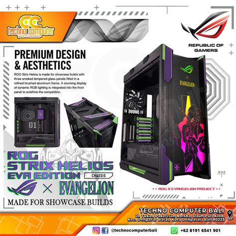 Casing Asus Rog Strix Helios Eva Edition Mid Tower E Atx Case