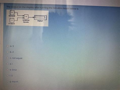 Solved The Output On The Display After Running The Simulink Chegg