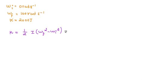 Solved The Net Work Done In Accelerating Propeller From Rest To An Angular Velocity Of 100 Rad