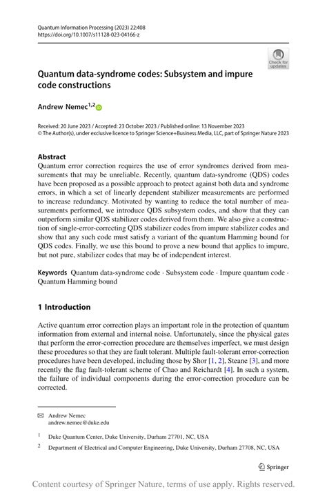 Quantum Data Syndrome Codes Subsystem And Impure Code Constructions