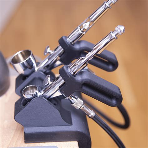 🛠️ Airbrush Desk Dock Holder For 2 Airbrushes・ Stl File For 3d