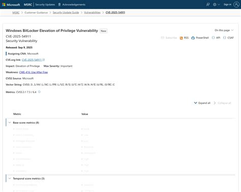 Windows Bitlocker Elevation Of Privilege Vulnerability 漏洞信息 Cve 2025 54911 By 漏洞平台