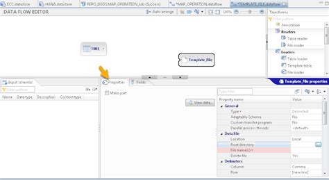 Sap Tech Implementing Template File Transform In Bods