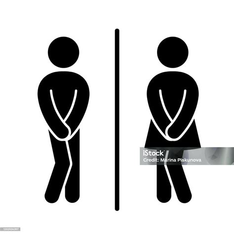 재미 화장실 화장실 문 플레이트 기호입니다 흰색 배경에 Wc 기호 아이콘 벡터 그림입니다 벡터 남자 및 여자 아이콘입니다 아이콘에 대한 스톡 벡터 아트 및 기타 이미지