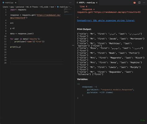 arepl not refreshing · issue 367 · almenon arepl vscode · github
