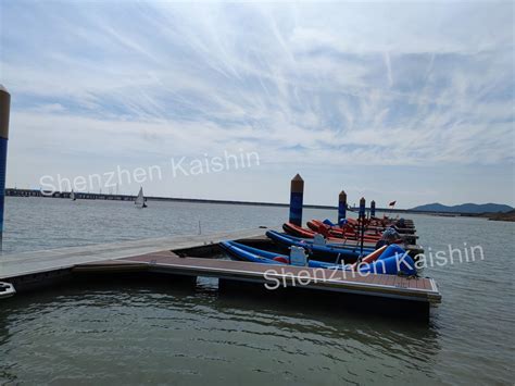 Aluminum Alloy Finger Floating Pontoon Dock Hardwood Decking Floating