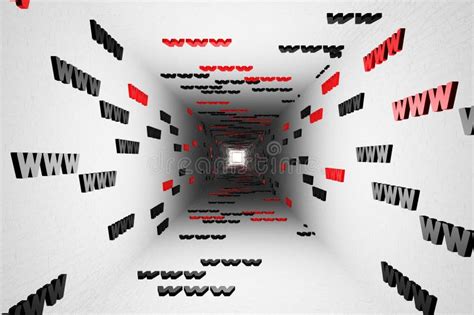 symbols sign in white tunnel background 3d render hypertext transfer protocol secure web 3