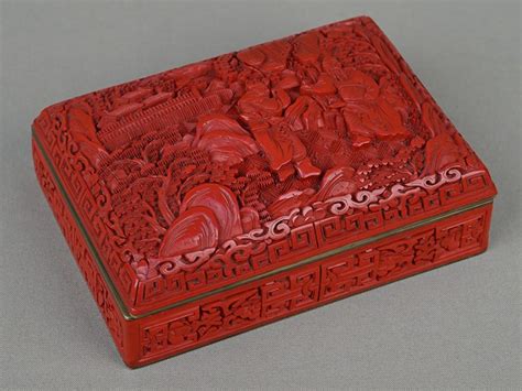 Шкатулка «Учитель и ученик латунь эмаль красный лак резьба 15 2 × 10 7 × 5 5см Китай