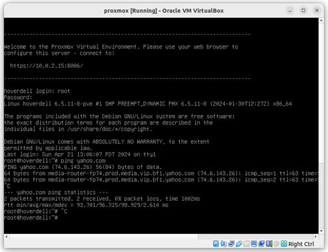 Installing Proxmox On Virtualbox Home Server Group