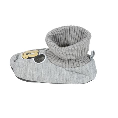 Botosi De Casa Pufosi Cu Elastic Mickey Mouse Disney Gri 26 Eu