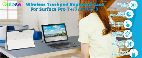 Qulose Keyboard Case For Microsoft Surface Pro 7 Plus Pro 7 Pro 6 Pro 5 Pro 4