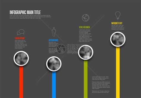包含四个主题和描述的简易单信息图片模插画图片下载 正版图片402345385 摄图网