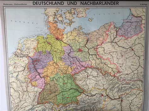 Map Of West Germany 1970s