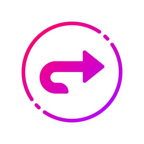 Design Illustration Graphic Of Turn Around Icon With Gradient Style
