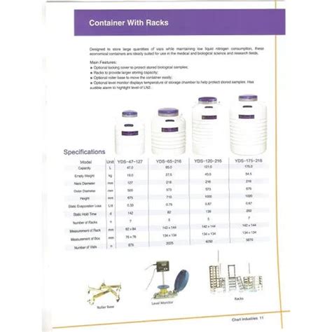 Liquid Nitrogen Biological Samples Storage Containers With Racks And