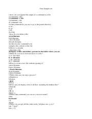 Unix Mcq Pdf Unix Sample Test 1 How Can You Append The Output Of A Command To A File A Command