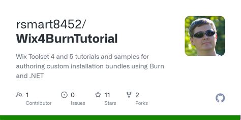 Github Rsmart8452wix4burntutorial Wix Toolset 4 And 5 Tutorials And Samples For Authoring