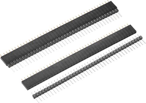 Uxcell 10 Pair Male And Female Pin Header 40 Pin 2 54mm Straight Single Row