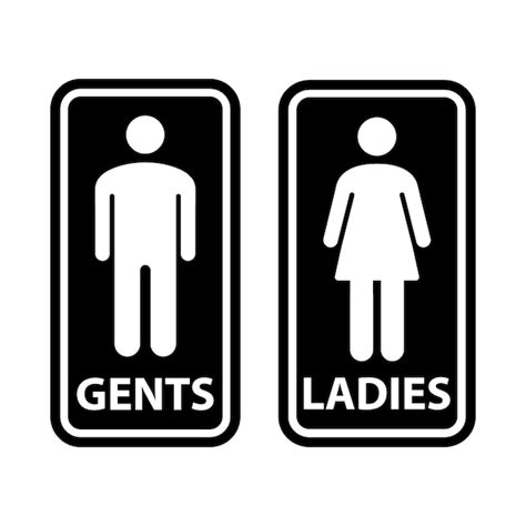 화장실 기호 터 디자인 일러스트레이션 프리미엄 벡터