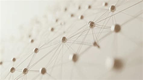 Abstract Network Nodes Connected By Thin Wires Stock Illustration