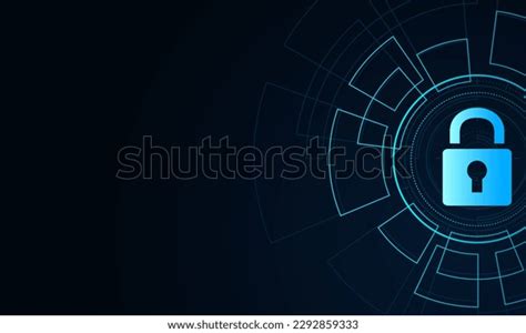 Cyber Security Technology Concept Shield Keyhole Stock Vector Royalty Free 2292859333