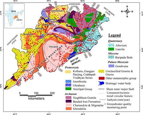 The Location Map Of The Study Area The Odisha State The Map Of Odisha