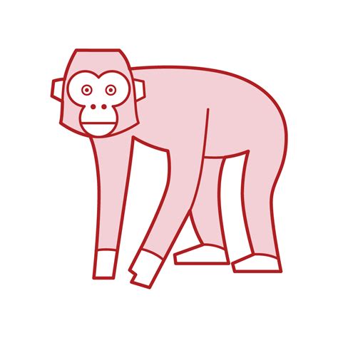 걷는 원숭이의 일러스트 무료 일러스트 소재집 Kukukeke