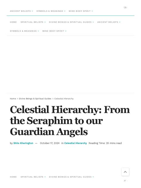 Celestial Hierarchy From The Seraphim To Our Guardian Angels Pdf Angel Kabbalah