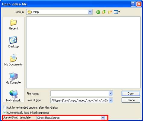 Avisynth Directshowsource Lasopacat