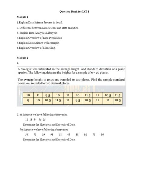 Question Bank For Iat 1 Pdf