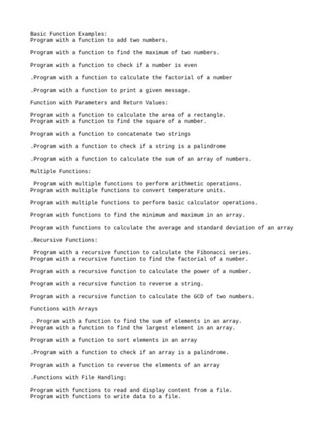 Function Pdf Programming Computer Program
