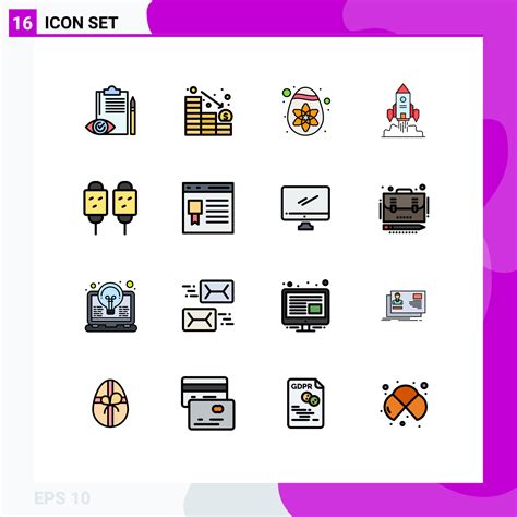 16 Creative Icons Modern Signs And Symbols Of Corn Launch Down Startup Rocket Editable Creative