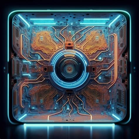 Premium Photo Glowing Circuit Board Complex Technology Inside Modern Computer