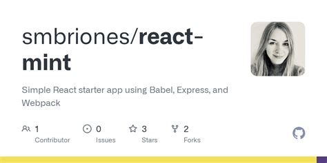 Github Smbrionesreact Mint Simple React Starter App Using Babel