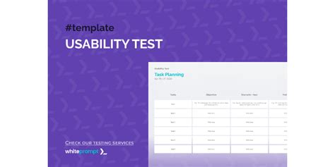 User Testing Template Figma