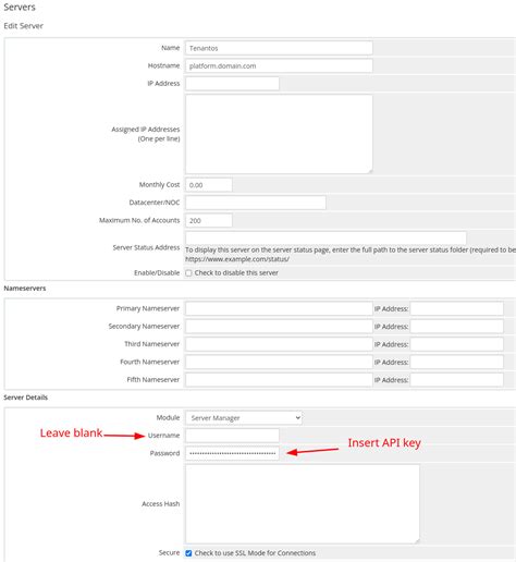Add Tenantos Server Tenantos Documentation
