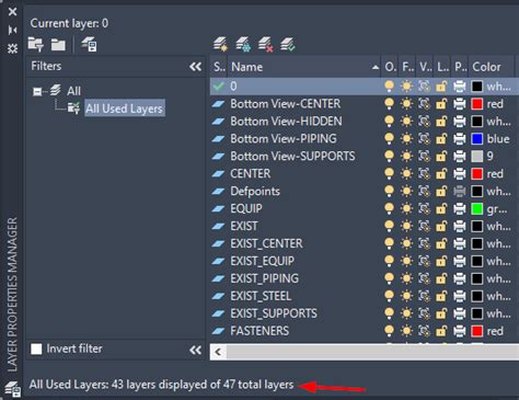 Ortho View Layers Are Not Displayed In The Layers Dialog Window In