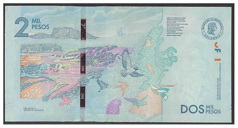 Colombia 2019 2 Mil Pesos Sinlge Banknote Unc