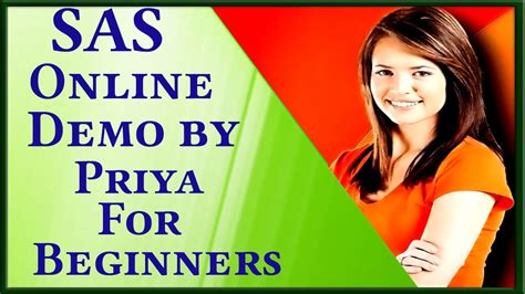 Sas Online Training For Beginners By Priya Youtube