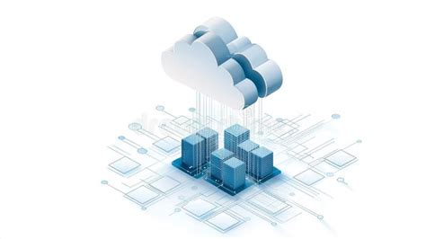 A Modern Cloud Computing Concept Illustrating Data Storage And