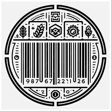 Bar Code Label Template Isolated On White Background Premium Ai