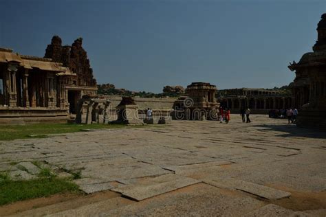 The Maha Mantapa The Great Hall Inside Vijaya Vittala Temple At Humpi