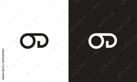 Od Logo Monogram Unique Logo Black And White Logo Premium Elegant